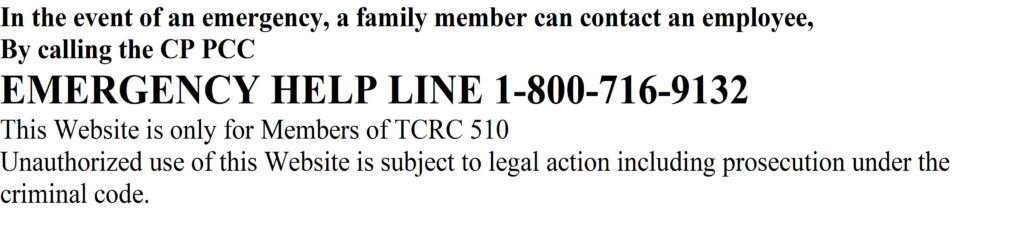 TCRC 510 Teamsters Rail Conference Canada, Moose Jaw